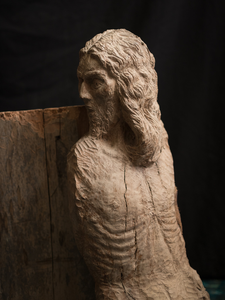 Cork-oak-wood-sculpture-shipwreck-ulysses-christ-shipwreck